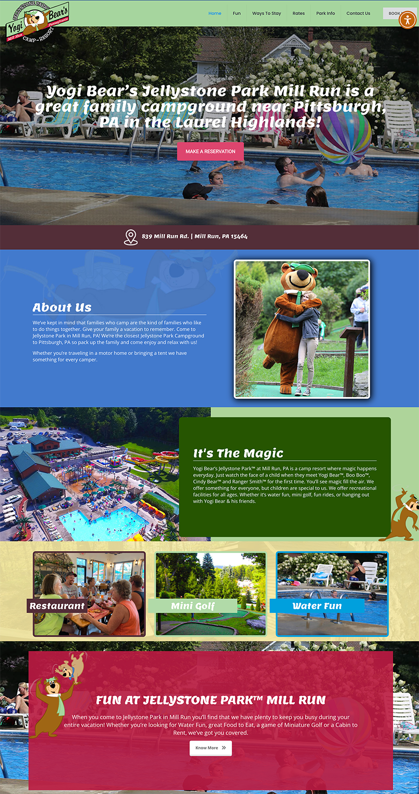 Yogi Bear's Jellystone Park™ Mill Run | Strait Web Solutions